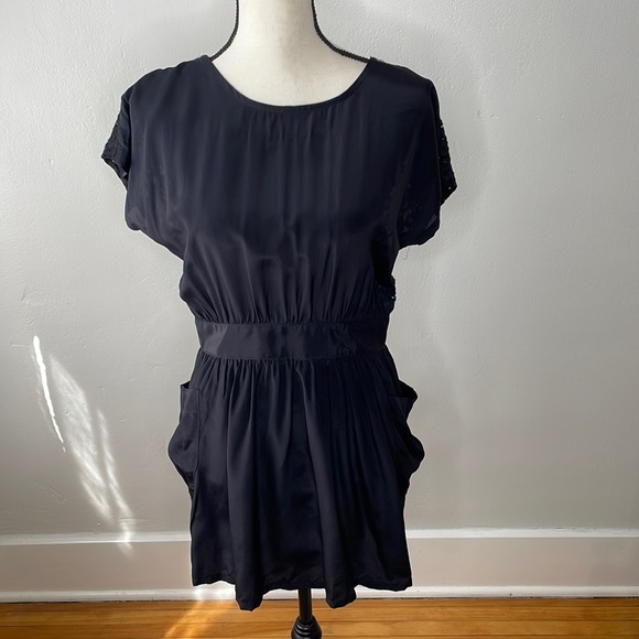 Myne | Dresses | Myne Silk And Lace Dress | Poshmark